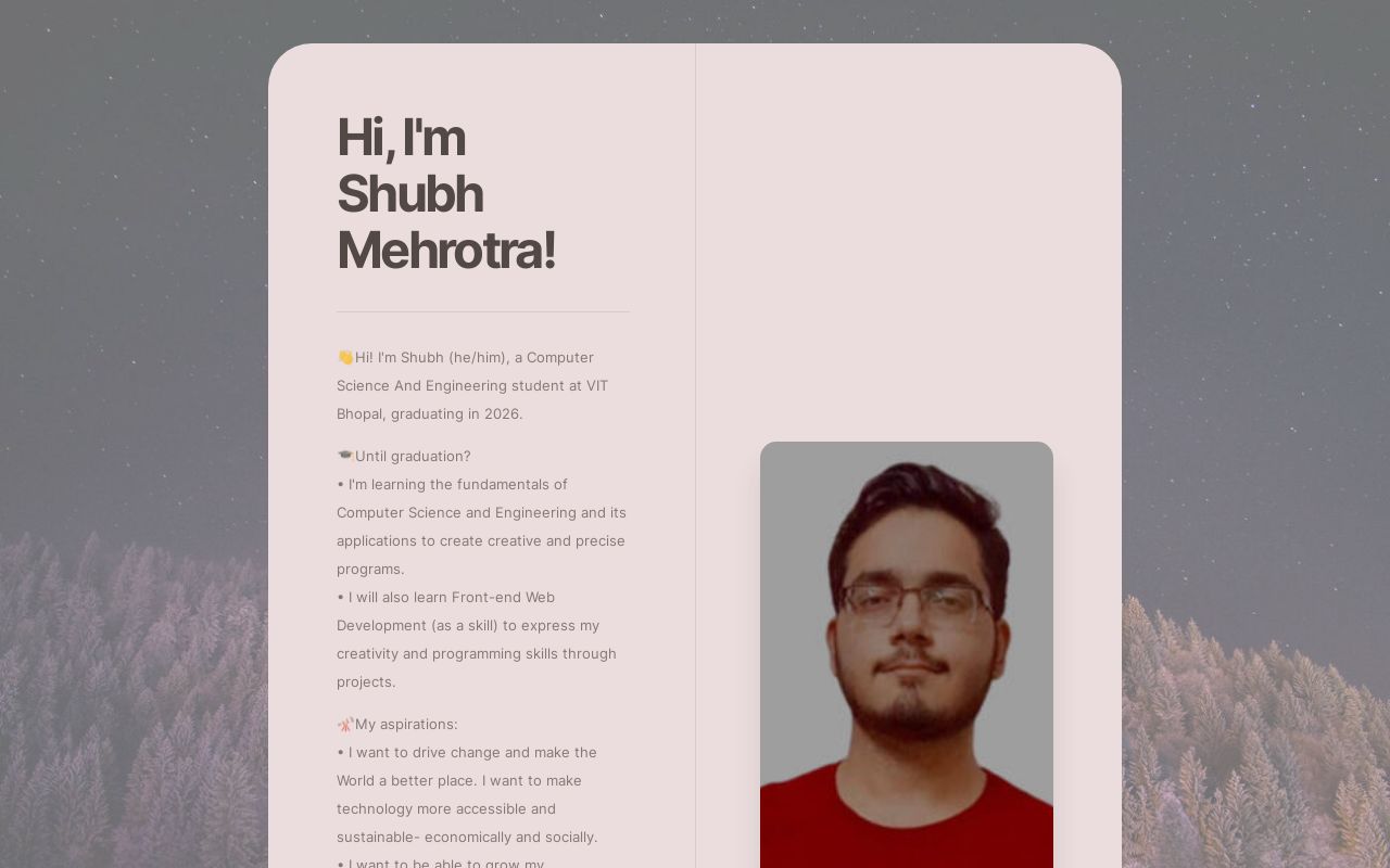 Aboutshubhmehrotra